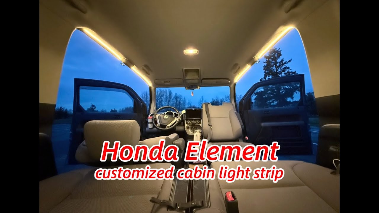 Honda Element LED cabin light strip install in 30 mins - YouTube