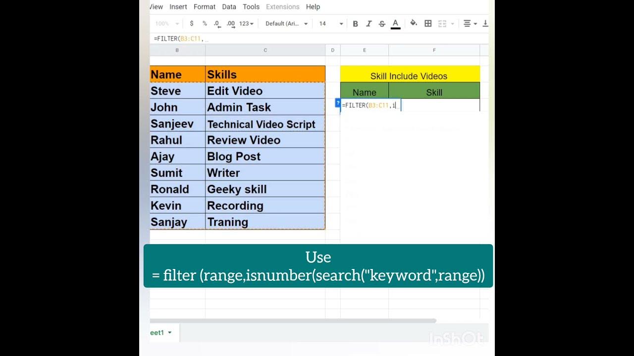 Amazing Combination of Filter + ISNumber + search function #shorts #excel #data #tips #shots ...