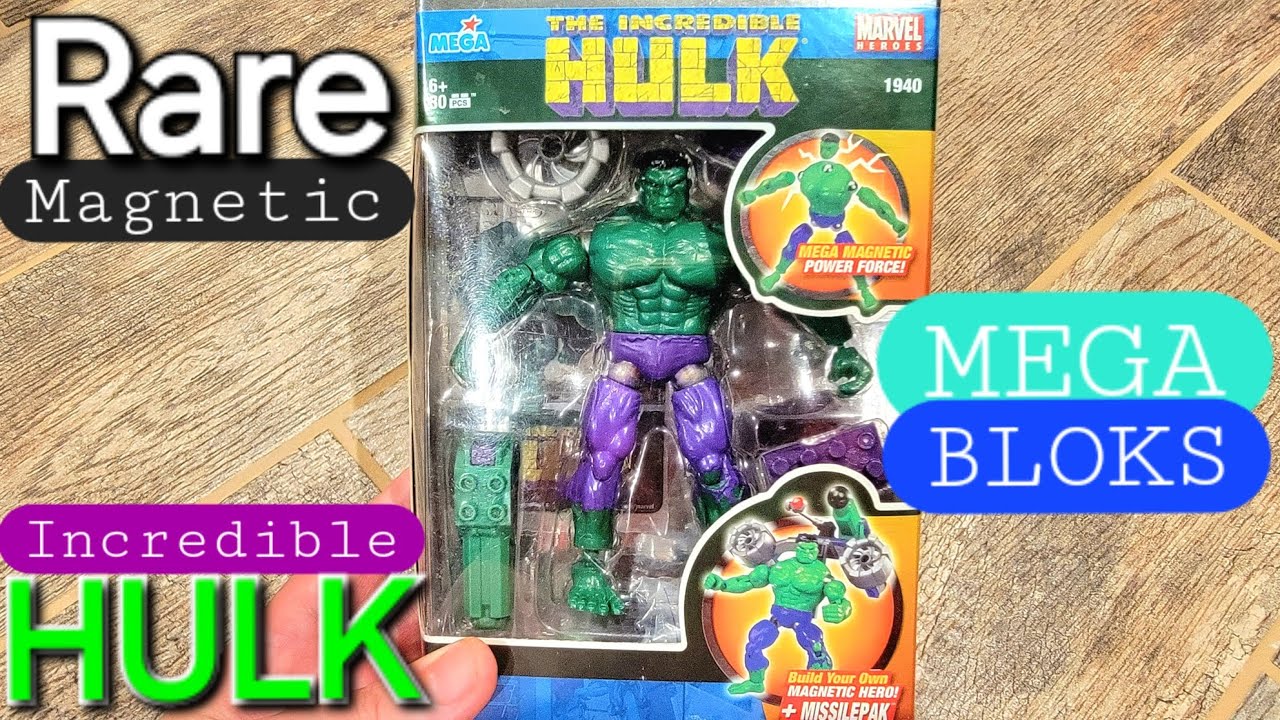 Rare Hulk "Mega Bloks" (30 Pieces, Magnetic & Highly Articulated ...
