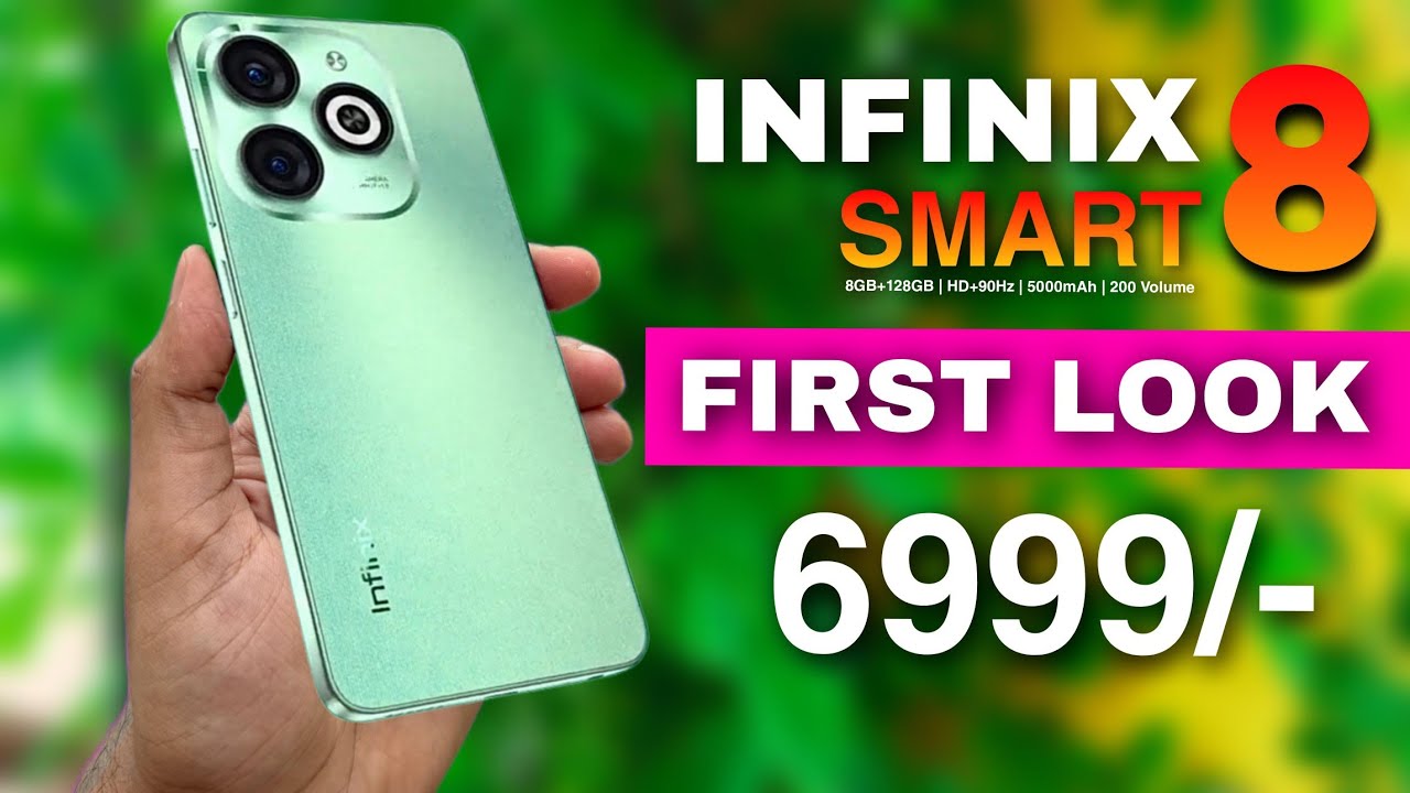 INFINIX SMART 8 First Look With 8GB+128GB at Just 7000 😱 - YouTube