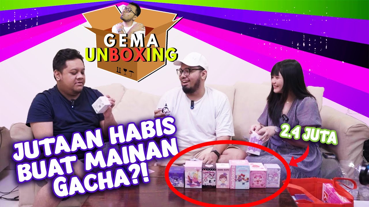 JUTAAN HABIS BUAT MAINAN GACHA?! - Gembox (Gema Unboxing) - YouTube