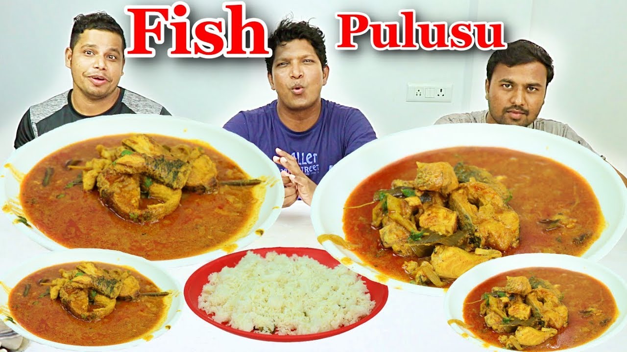 JUNGLE MADE CHEPALA PULUSU AND RICE EATING CHALLENGE | INDIAN EATING ...