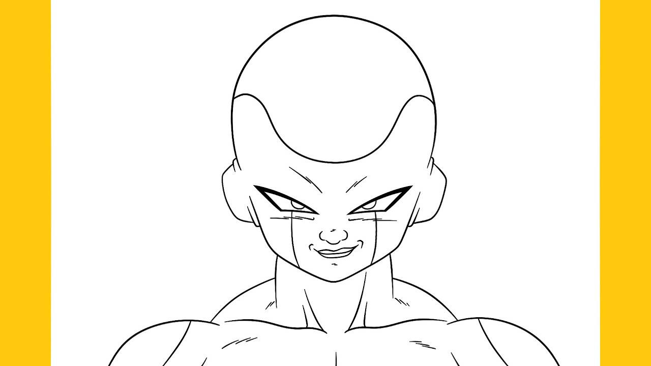 How to draw Frieza with guidelines step by step (Dragon Ball Super ...