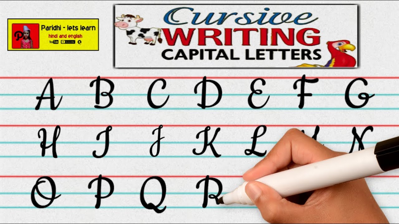 Cursive Writing || Capital Letters | Capital Cursive Writing | Big ...