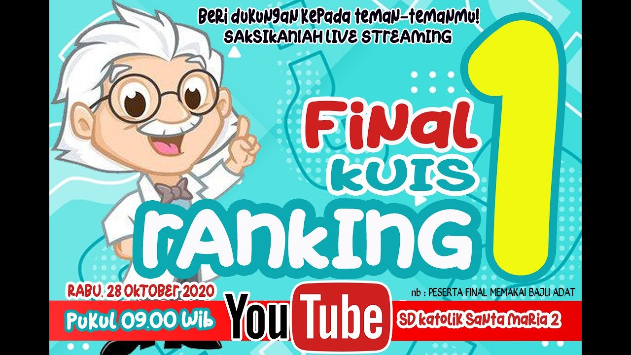 FINAL | KUIS RANKING 1 | SD KATOLIK SANTA MARIA 2 - YouTube
