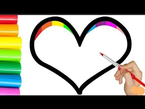 Bolalar uchun yurakcha rasmini chizish / Draw a picture of a heart for ...