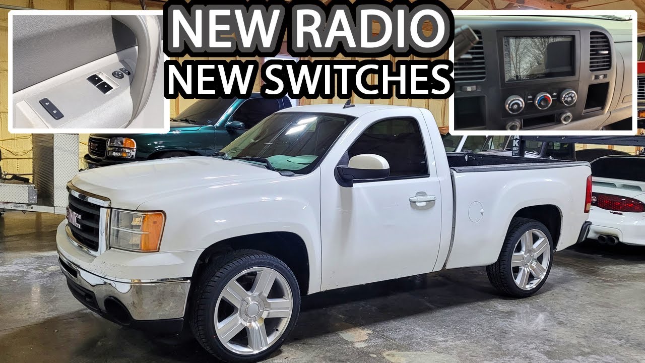New Double Din Radio and Door Switches for the NNBS GMC Sierra - YouTube