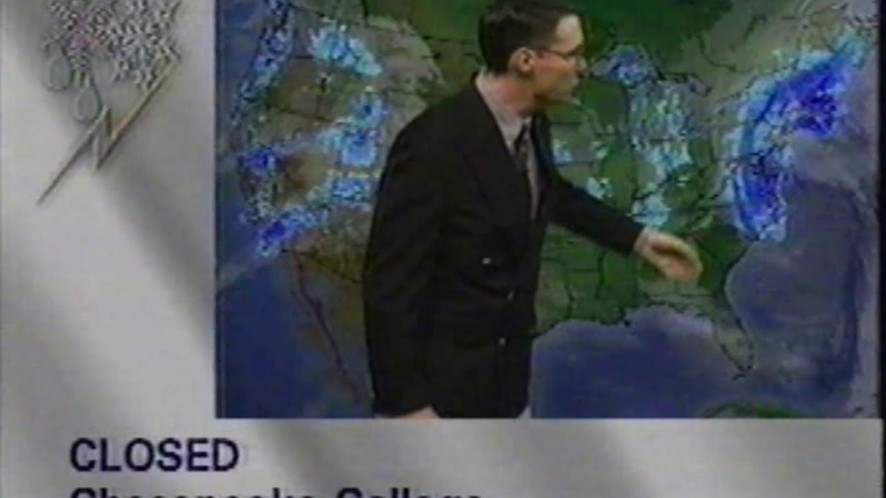 WBOC Winter Weather closings (January 24, 2000) - YouTube