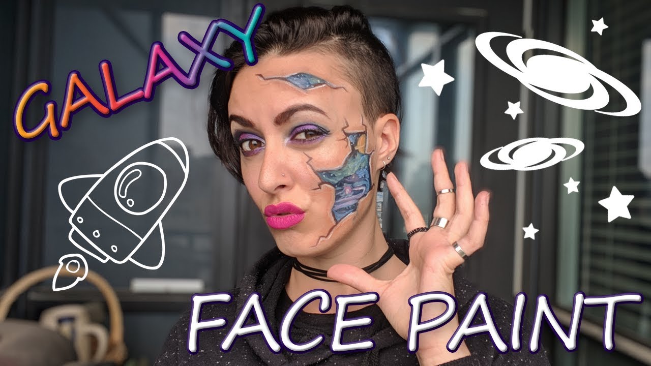 SPACE FACE | GALAXY FACE PAINT | WHAT ARE YOU MADE OF? - YouTube