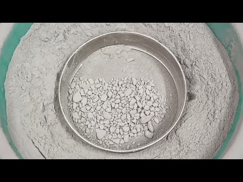 Grey Clay Powder Sifting+Powder Play+Pouring into💦 & Paste Mixing ...