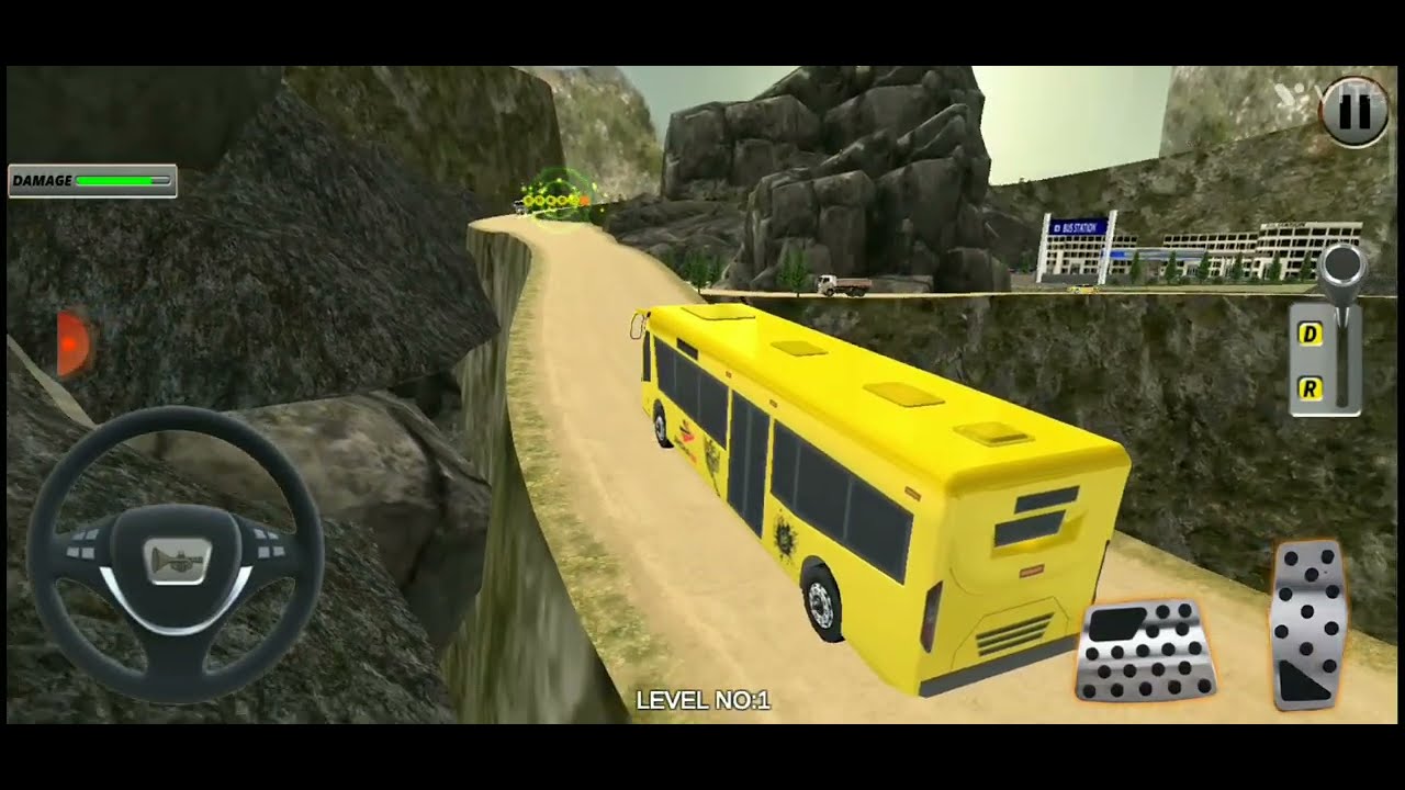 Crazy Uphill Bus Driver Simulator 3D || Offroad game bus || Bas Game ...