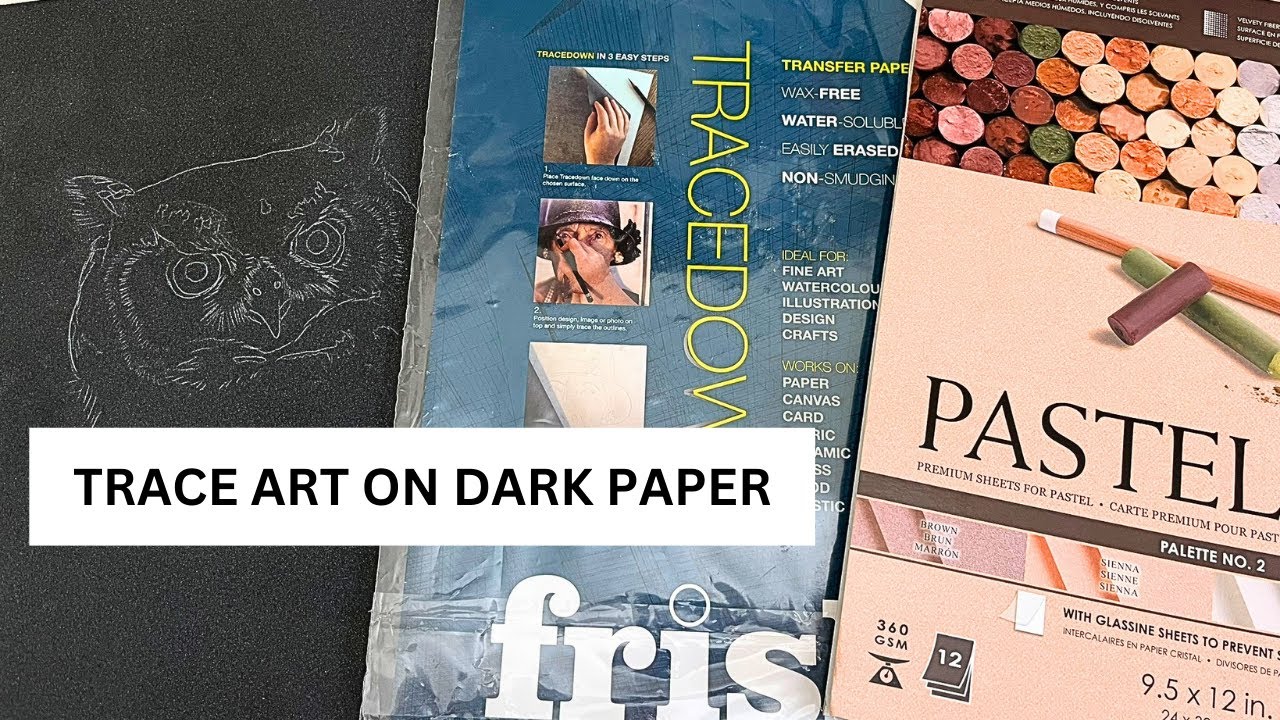 Art Transfer Secrets: Using White Frisk Tracedown on Dark Paper! - YouTube