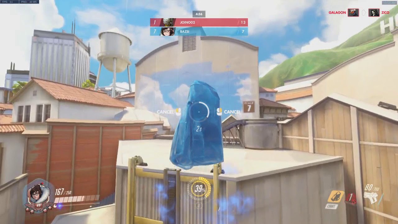 Mei Ice block is Flying - overwatch - YouTube