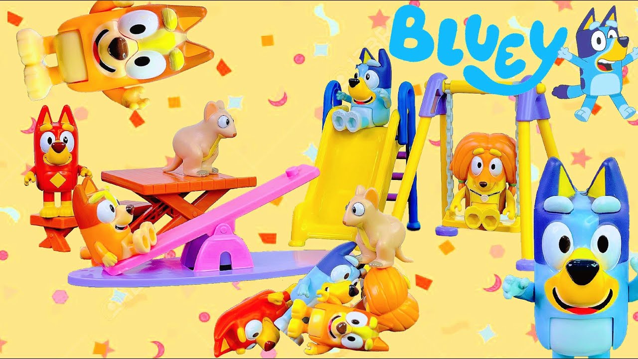New Bluey Deluxe Park Themed Playground Playset Toy Unboxing | Bluey ...