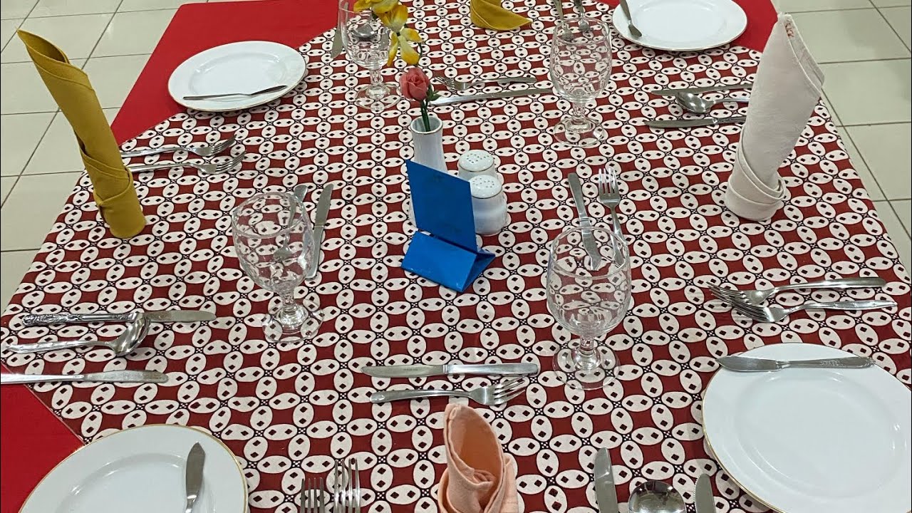 TABLE SET UP | Pendidikan Tata Boga UNNES 23 ( ROMBEL 1 ) - YouTube