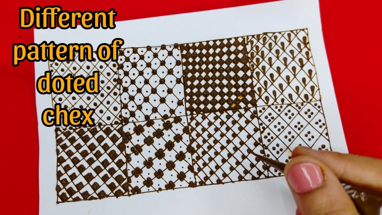 Simple easy doted Chex design - Learn how to draw chex design - YouTube