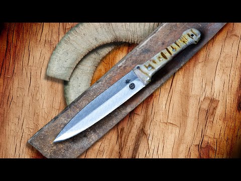 Knife Making: Turning Scrap Leaf Spring into Dagger - YouTube