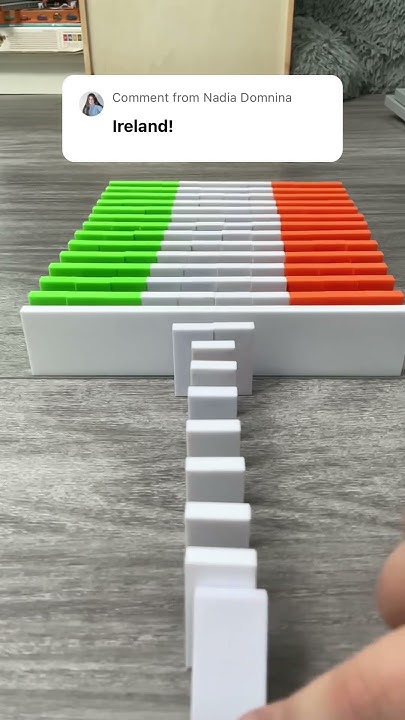 Building the Ireland Flag out of Dominoes 🇮🇪 #dominoes #dominoesfalling ...
