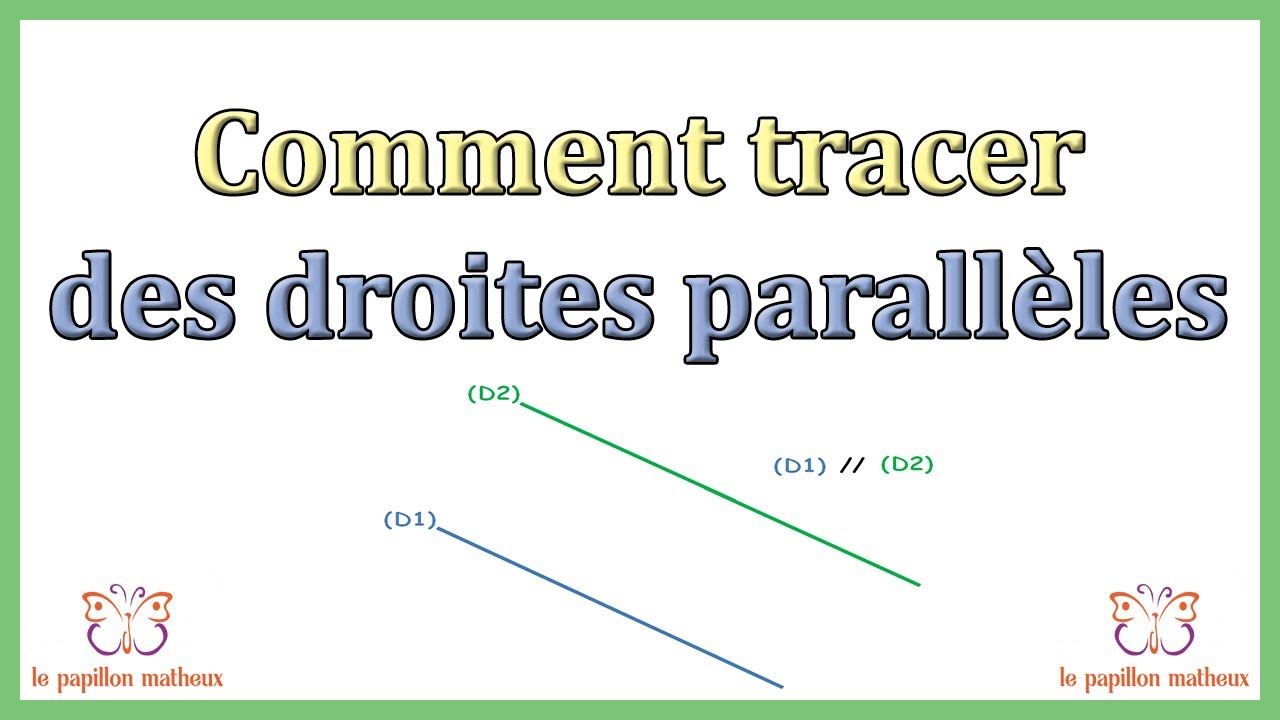 Comment tracer deux droites parallèles avec un compas - YouTube