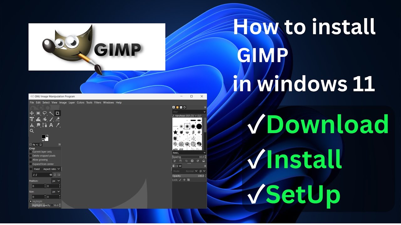 How to Install GIMP Graphics designing Software in windows 11 in 2023 ...