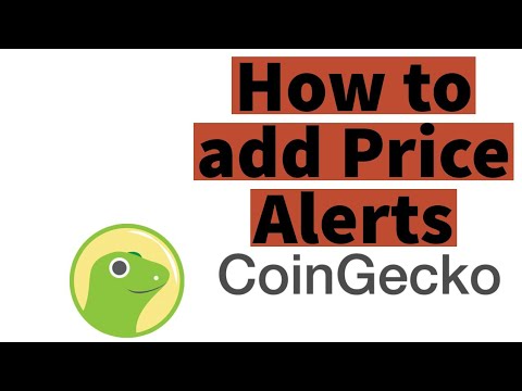 How to add Price Alerts in Coin Gecko | How to use the Coin Gecko app ...