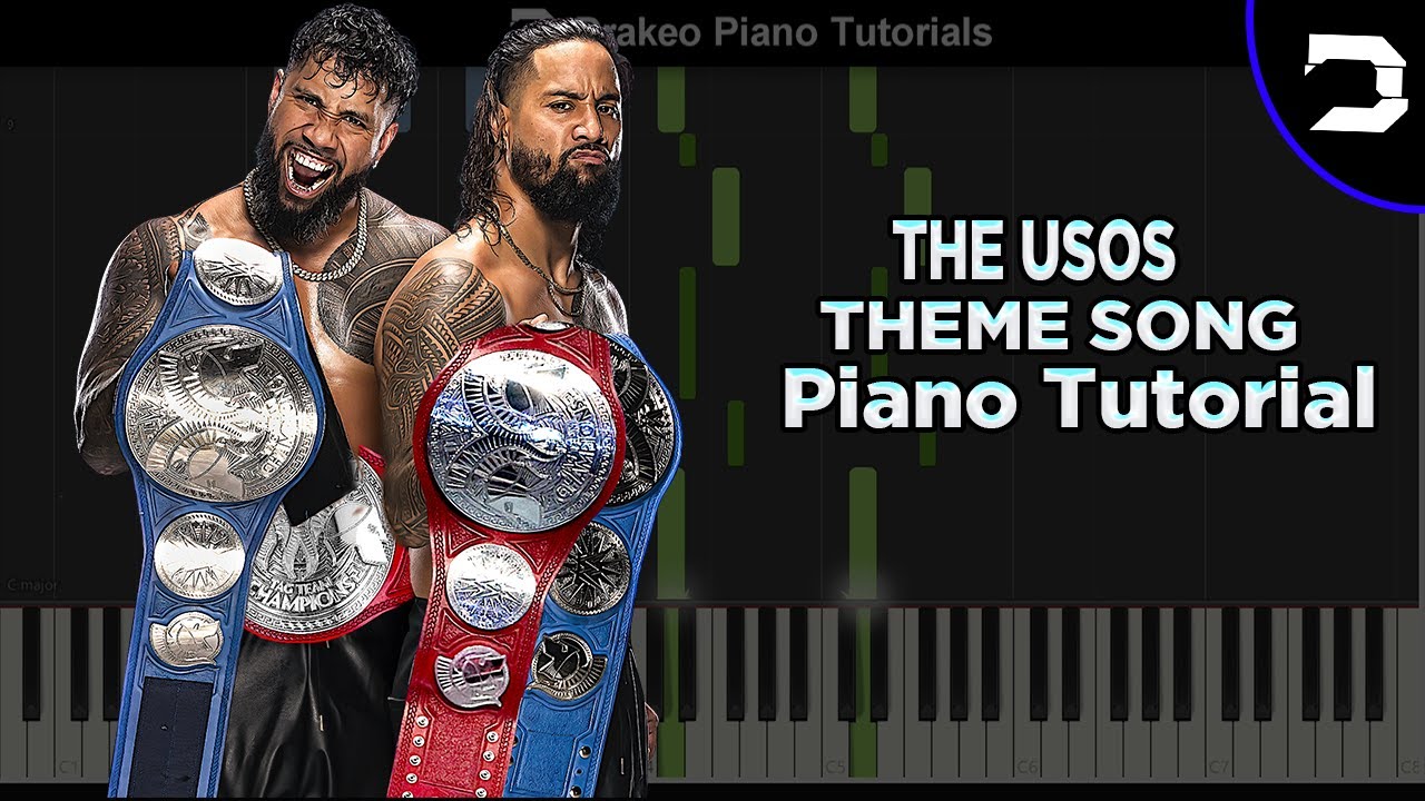 WWE THE USOS THEME SONG (PIANO TUTORIAL) - YouTube