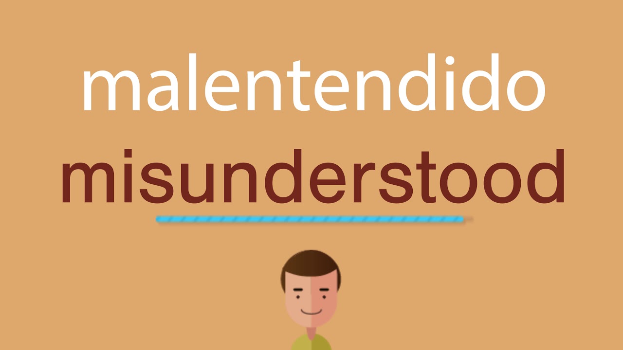 Cómo se dice malentendido en inglés - YouTube