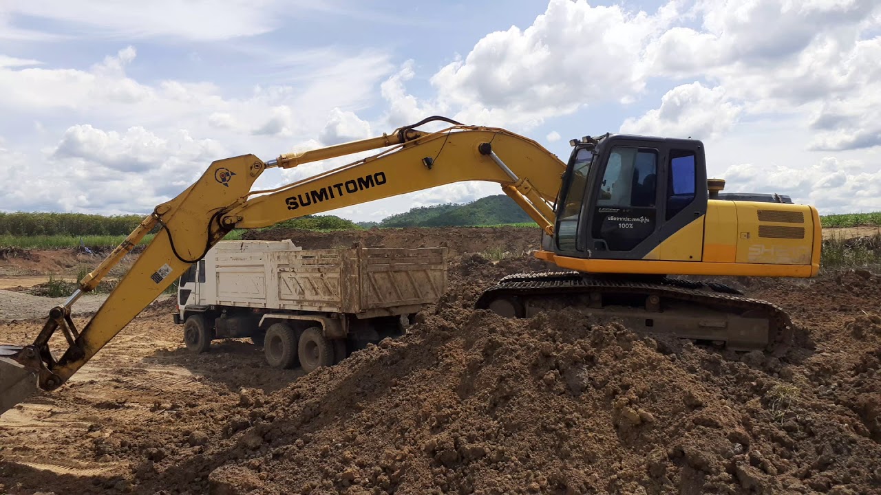 SUMITOMO SH-210-5 F5 ตักดินสั่ยดั้ม - YouTube