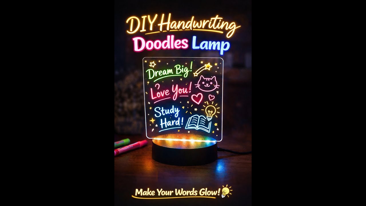 The Unboxing Video of DIY Handwriting doodles/notes Acrylic luminescent ...