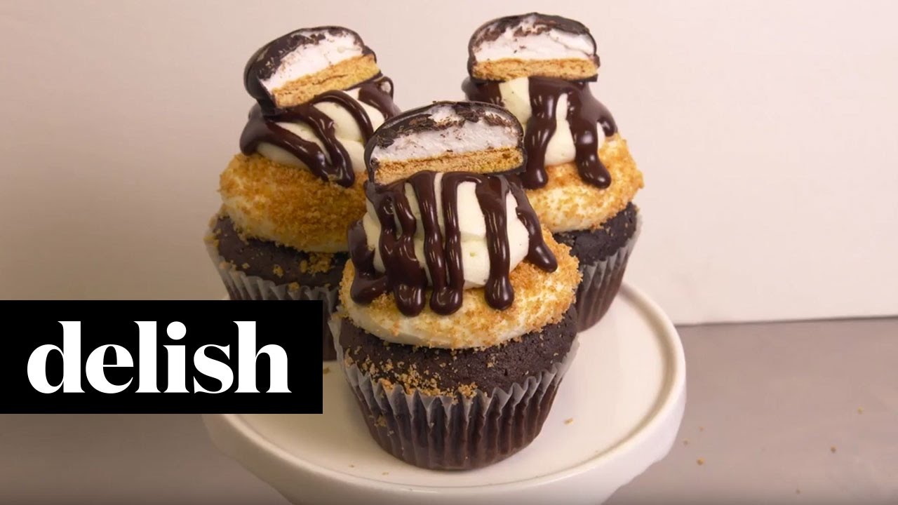 Mallowmars Cupcake | Delish - YouTube