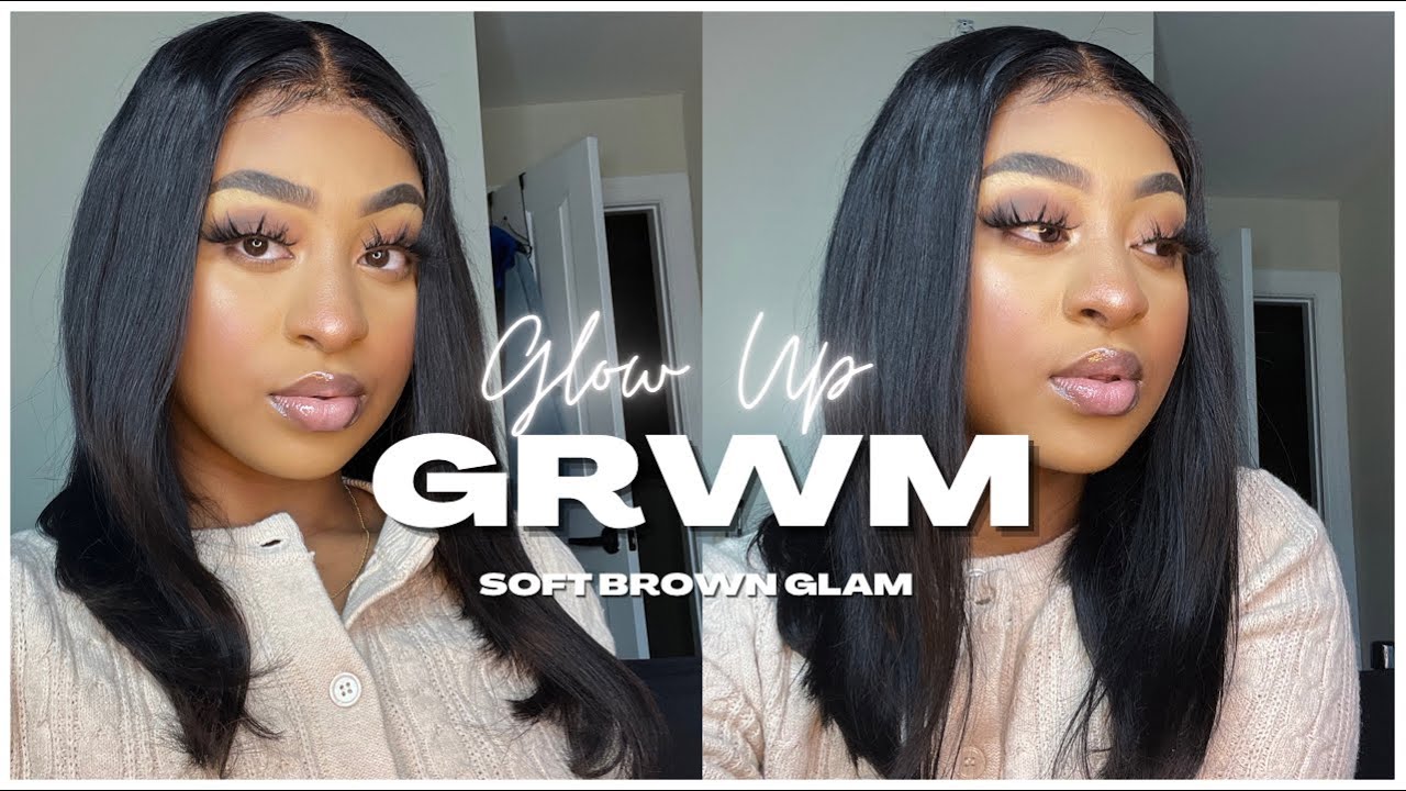 GRWM: SOFT BROWN GLAM (using affordable products) - YouTube
