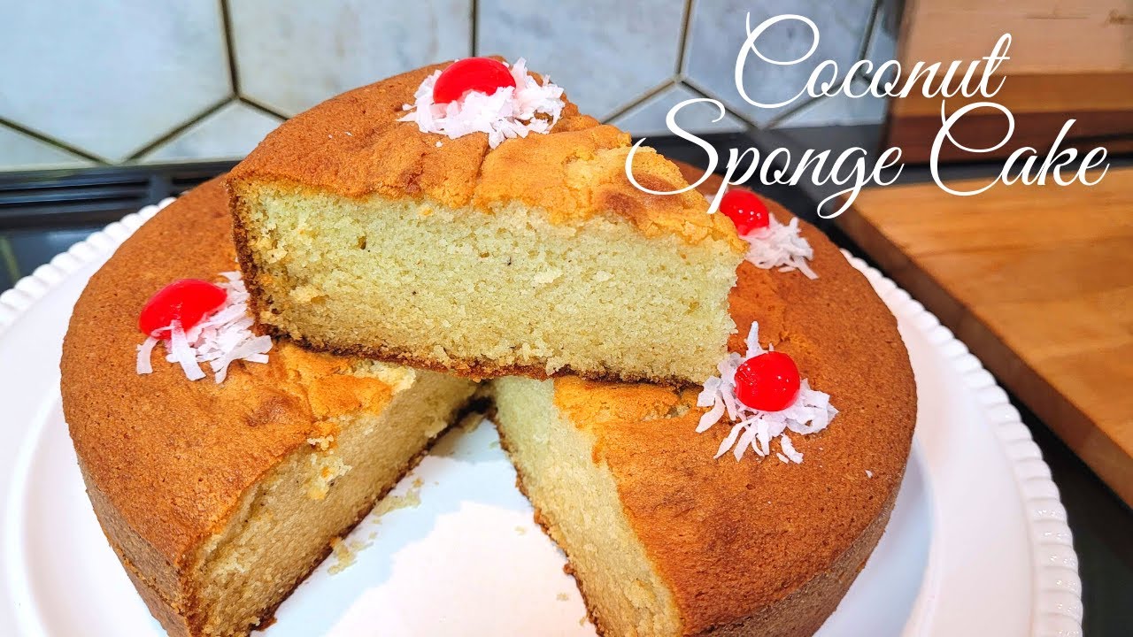 MOIST Coconut Sponge Cake- Episode 423 - YouTube