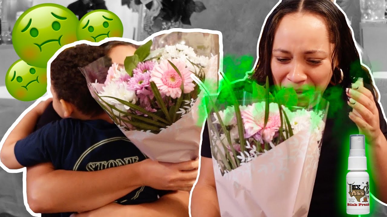 PUTTING FART SPRAY ON MY AUNTY'S BIRTHDAY FLOWERS | SHE THREW THEM IN ...