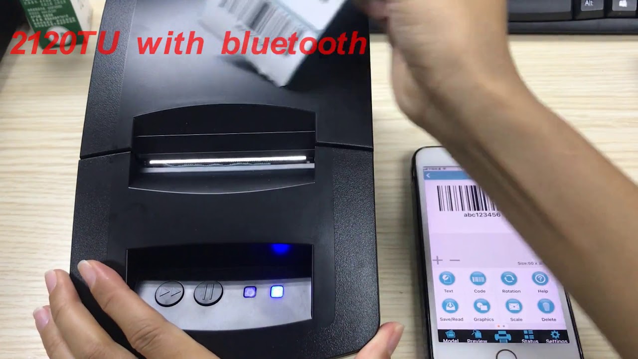 2120TU Bluetooth Thermal Label and Receipt Printer - YouTube