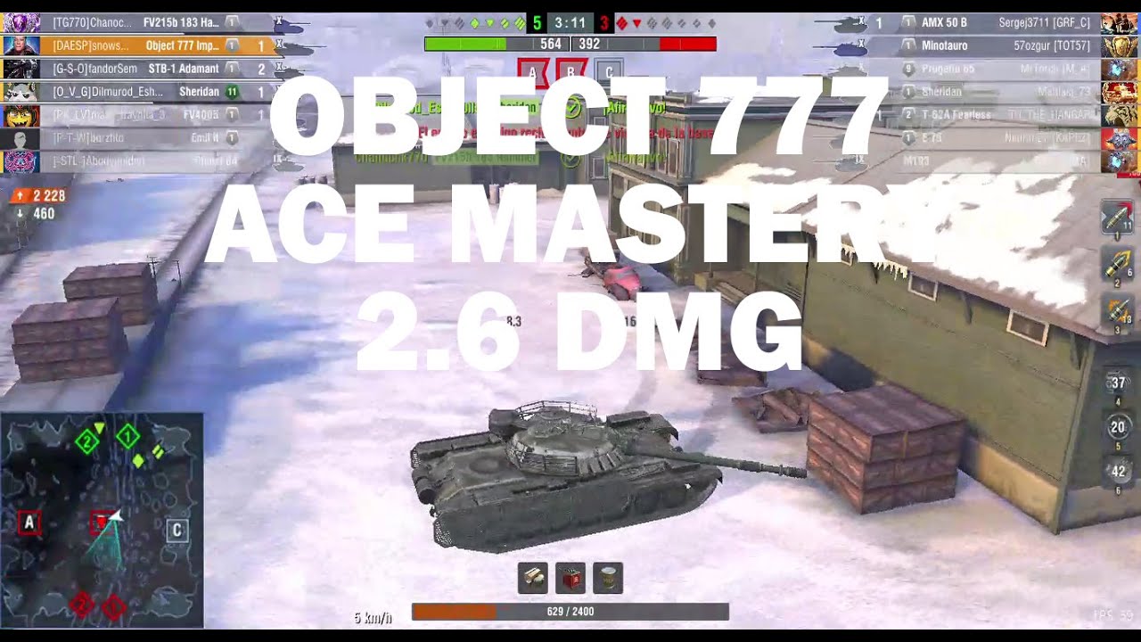 OBJECT 777. Ace Mastery. 2.6 DMG. WOT Blitz - YouTube