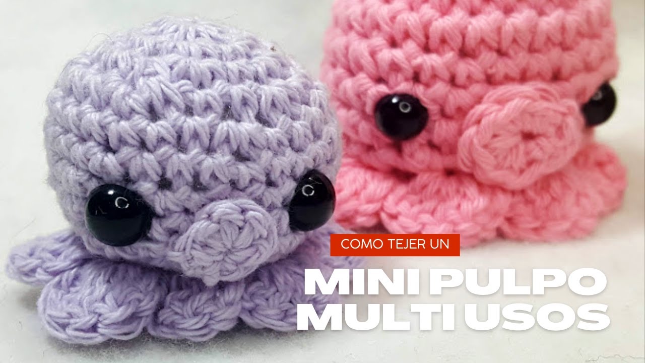 Tutorial mini pulpo a crochet, Bello pulpito amigurumi a crochet - YouTube