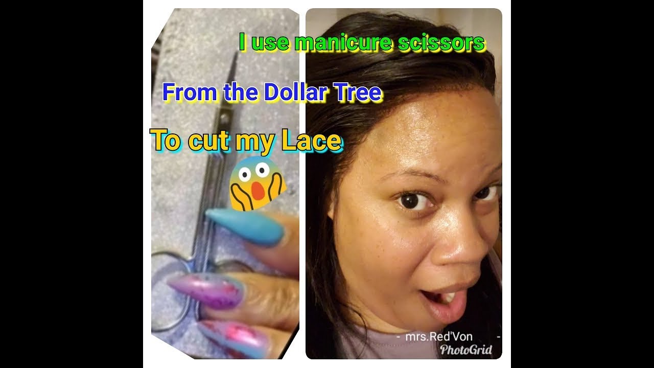 I use myTravel Manicure Sets scissors From the Dollar Tree to cut my ...