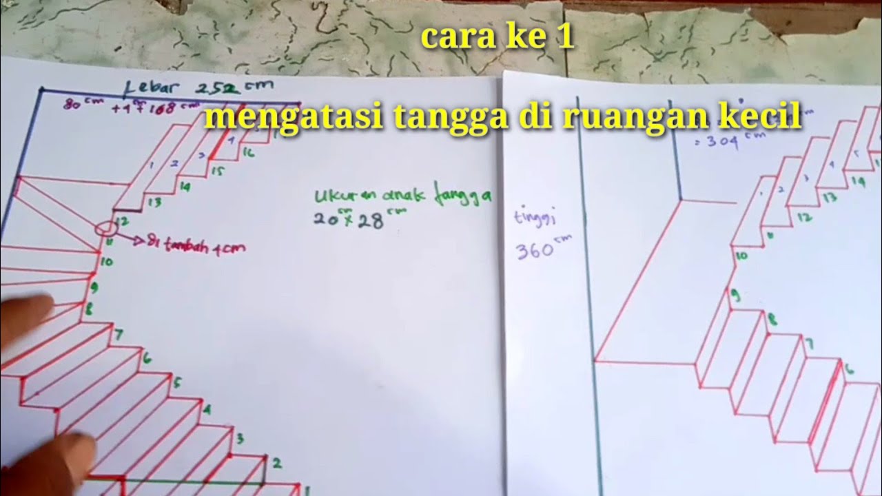 hemat ruangan | cara membuat tangga di ruangan sempit - YouTube
