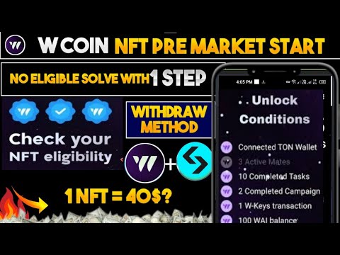 W coin NFT Premarket sale | W coin convert to NFT voucher | W coin ...
