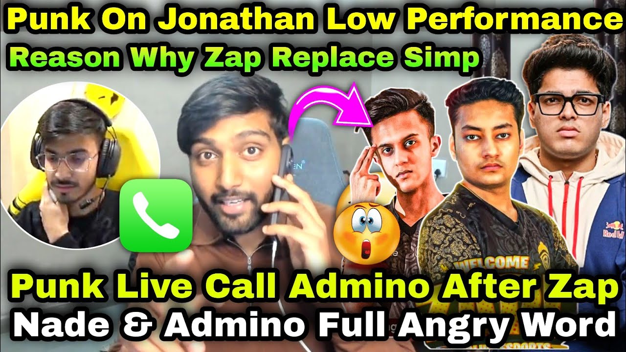 Punk On Jonathan Low Performance & Admino Angry On Zap 😮Why Simp Bench ...