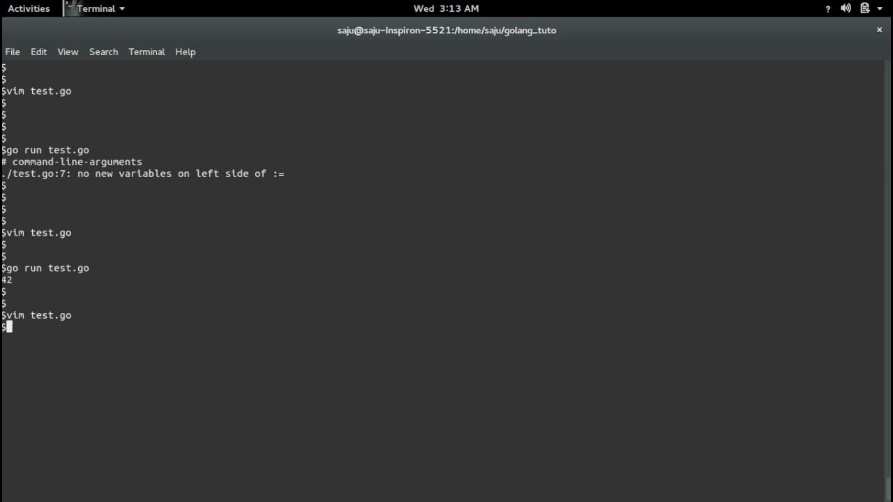 Golang Go no new variables on left side of := - YouTube