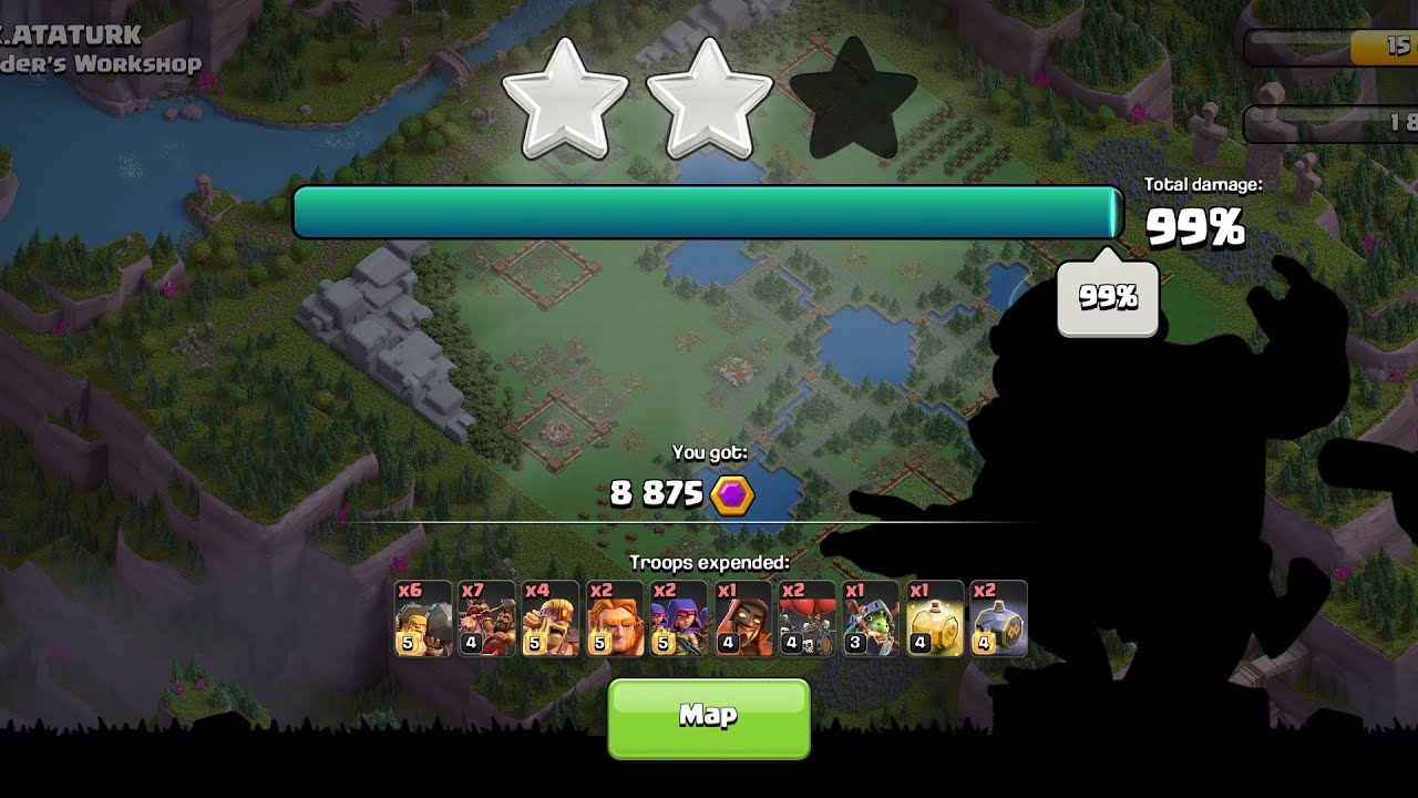 8.8K Loot In Single Attack | Oneshot Level 4 Builder's Workshop | Clash ...