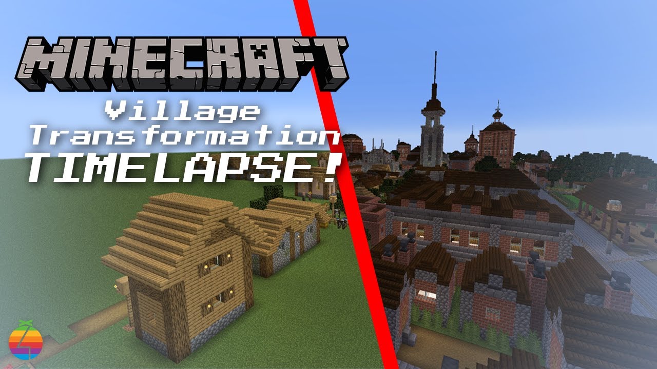 Minecraft - Village Transformation TIMELAPSE - YouTube