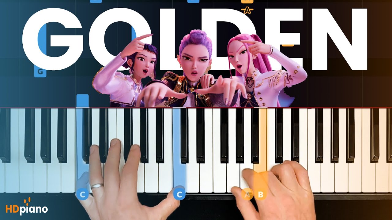 How to Play Golden on Piano (Piano Tutorial for KPop Demon Hunters ...