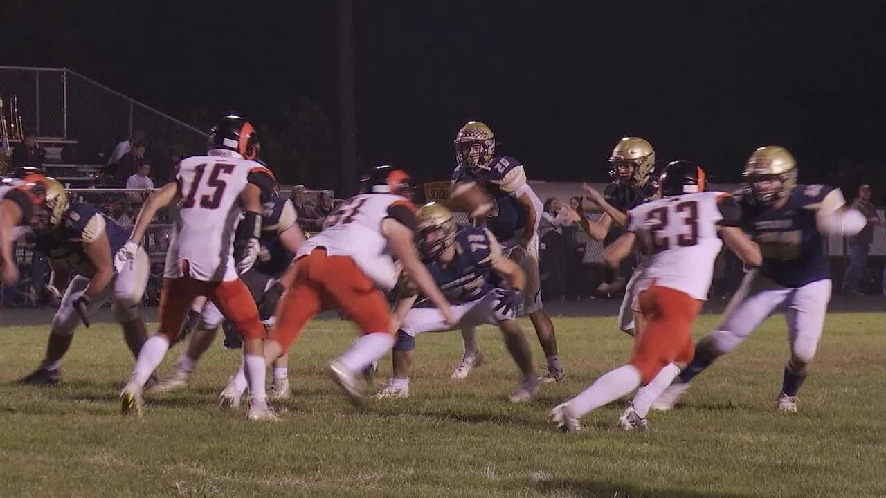 Mineral Ridge Rams vs. Lowellville Rockets high school football game ...