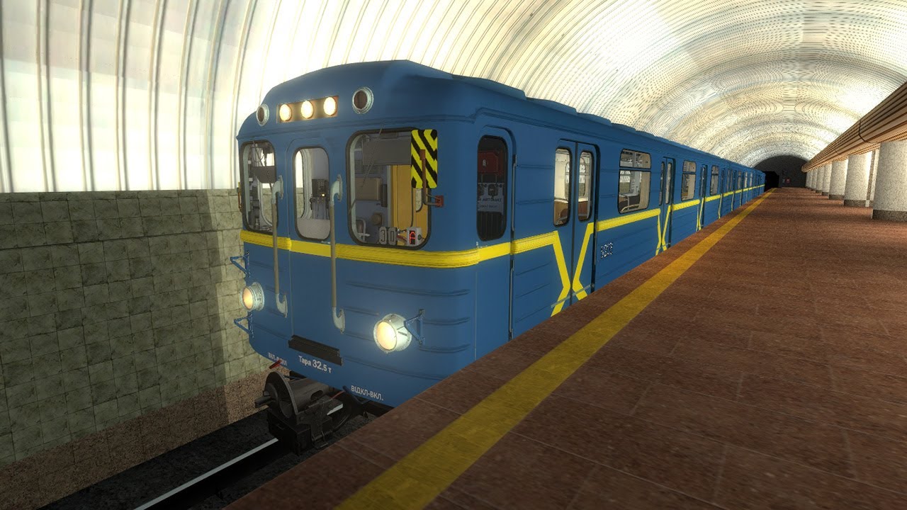 Киевский метровагон 81-707 Еж|Gmod Metrostroi FS#2 - YouTube