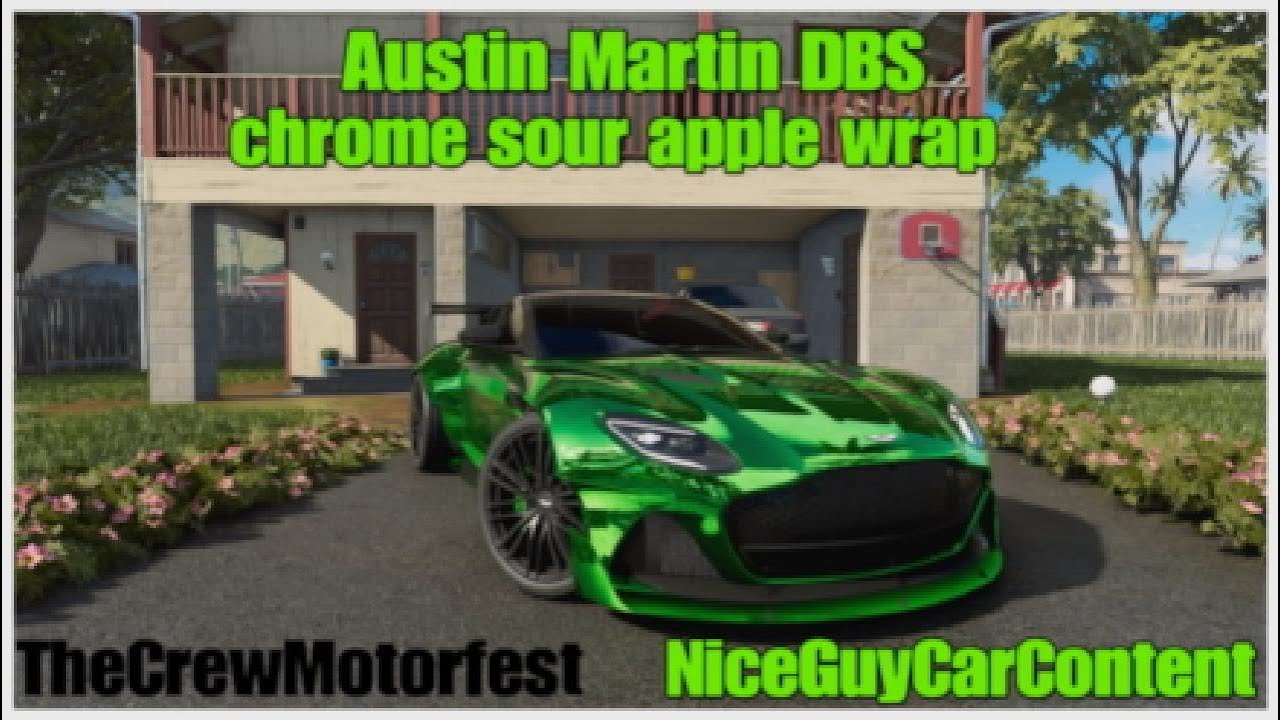 Solo cruising in my Austin Martin DBS with a chrome sour apple wrap # ...