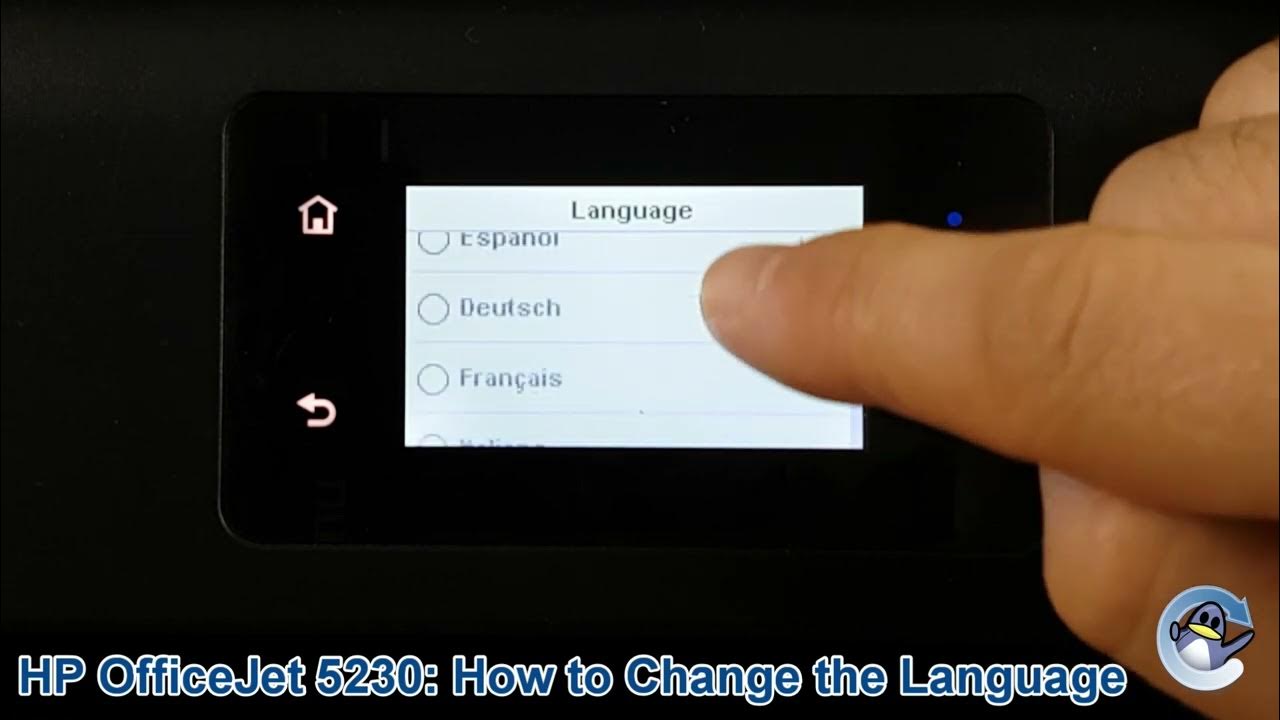 HP OfficeJet 5230: How to Change the Selected Language - YouTube