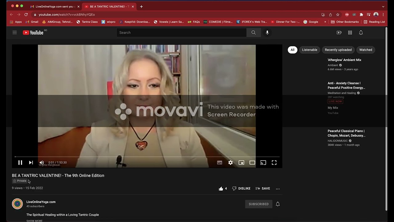 How to replay a video sent by LiveOnlineYoga - YouTube