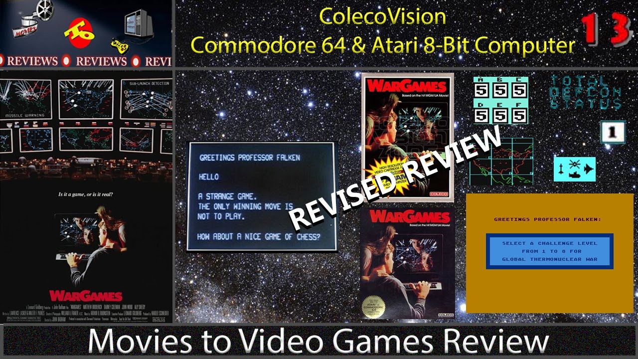 Movies to Video Games Review - WarGames (ColecoVision, C64 & Atari ...